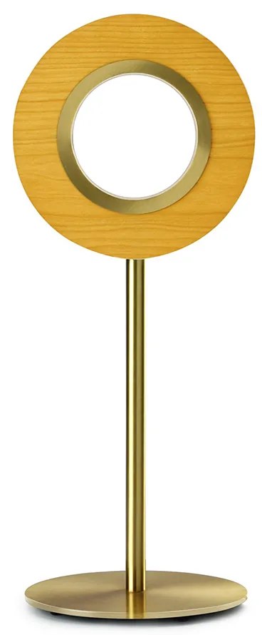 Originální designová stolní lampa Lens Circular Table  Originální designová stolní lampa Lens Circular Barva nohy: Zlatá, Dekor: Žlutý