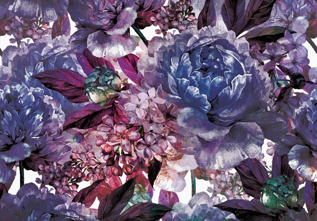 Fototapeta - Fialové květy (254x184 cm)