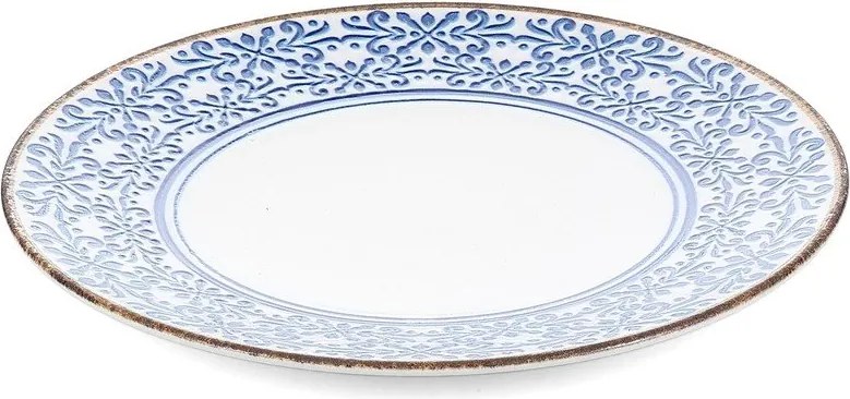 Bílý/modrý porcelánový talíř ø 25 cm Azul – BonBistro