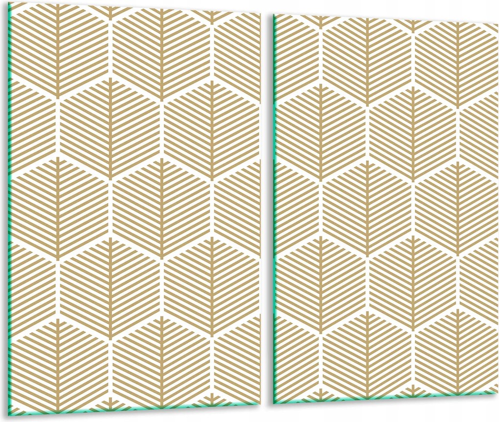 Skleněná Krájecí Deska 2x 30x52 Vzor Tvrzené Sklo Kuchyně 7v1