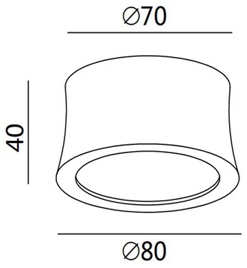 Fabas 3440/71/102 - LED Bodové svítidlo PONZA 1xLED/7W/230V