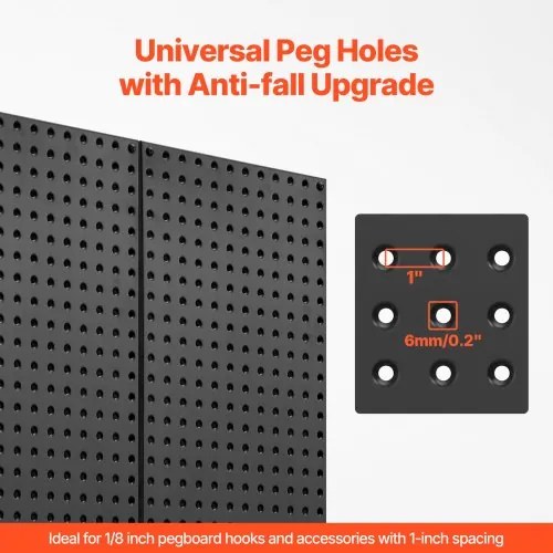 Kovové desky na hrazení 4 panely 61 × 30,5 cm nástěnný – SKU3-PEGBOARD Sada
