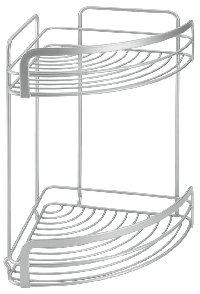 Nástěnný dvoupatrový rohový stojan Metaltex Viva!, 20 x 30 cm