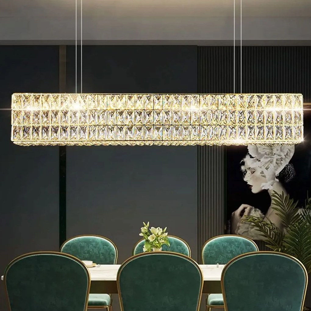 Toolight Designové LED osvětlení Crystal + dálkové ovládání APP1566-CP Gold