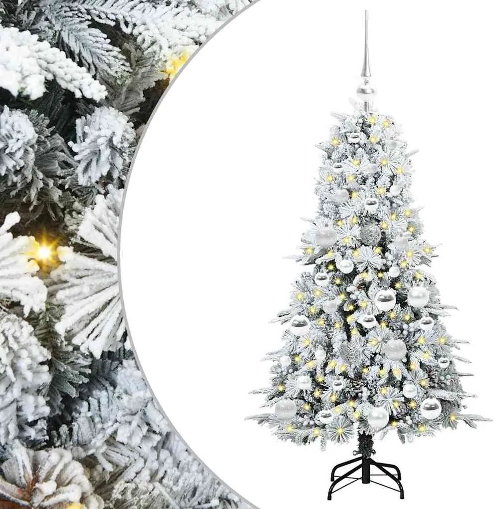 Umělý Skládací Vánoční Strom s stojanem Bílá 120 cm PE a PVC 3397463