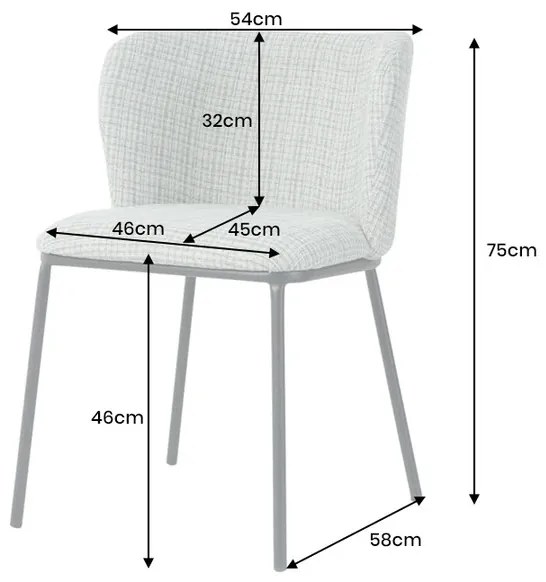 Designová jídelní židle Bayram modrá