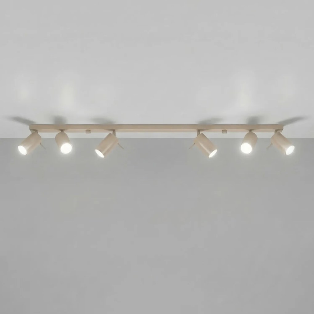 Sollux Lighting Stropní svítidlo RING 6L šedobéžové