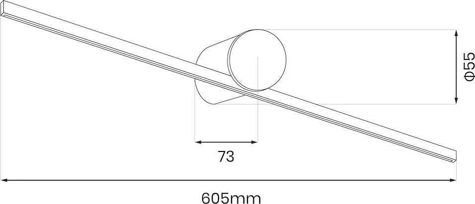 Nástěnné LED svítidlo Artist, 1x LED 9w, 4000k, (60 cm),