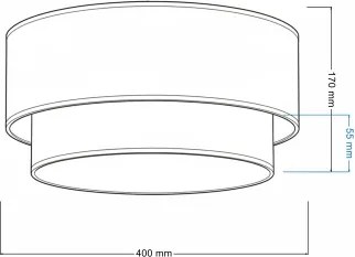 BRILAGI - LED Stropní svítidlo BOHO ECO 1xE27/10W/230V pr. 40 cm béžová/krémová