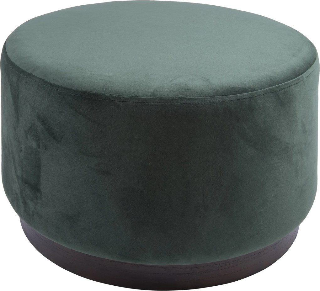 LEITMOTIV Velký taburet Pouf tmavě zelená ∅ 50 × 30 cm