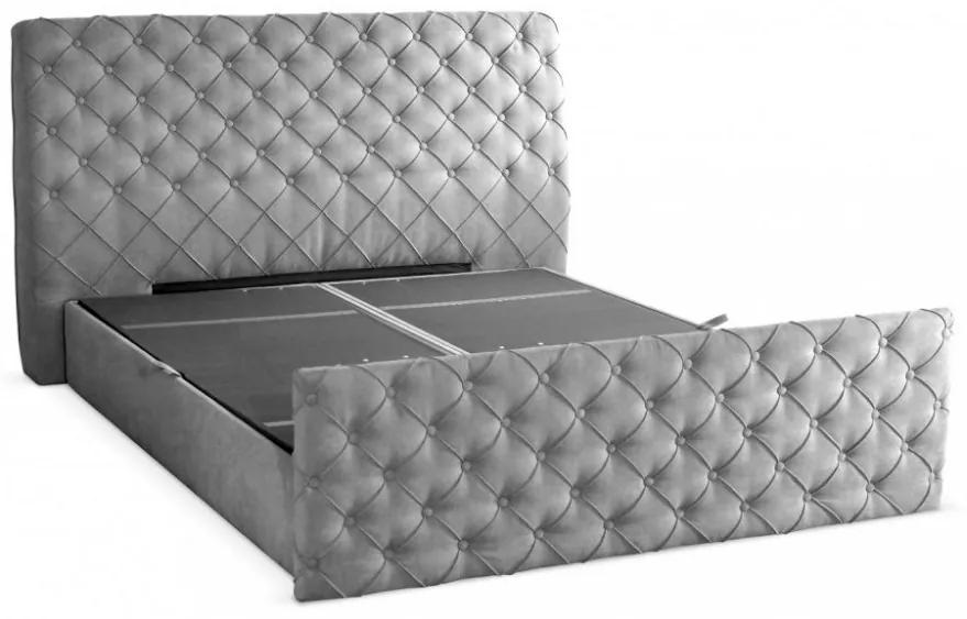 Elegantní čalouněná postel MADRID 200x200 cm Charles 4