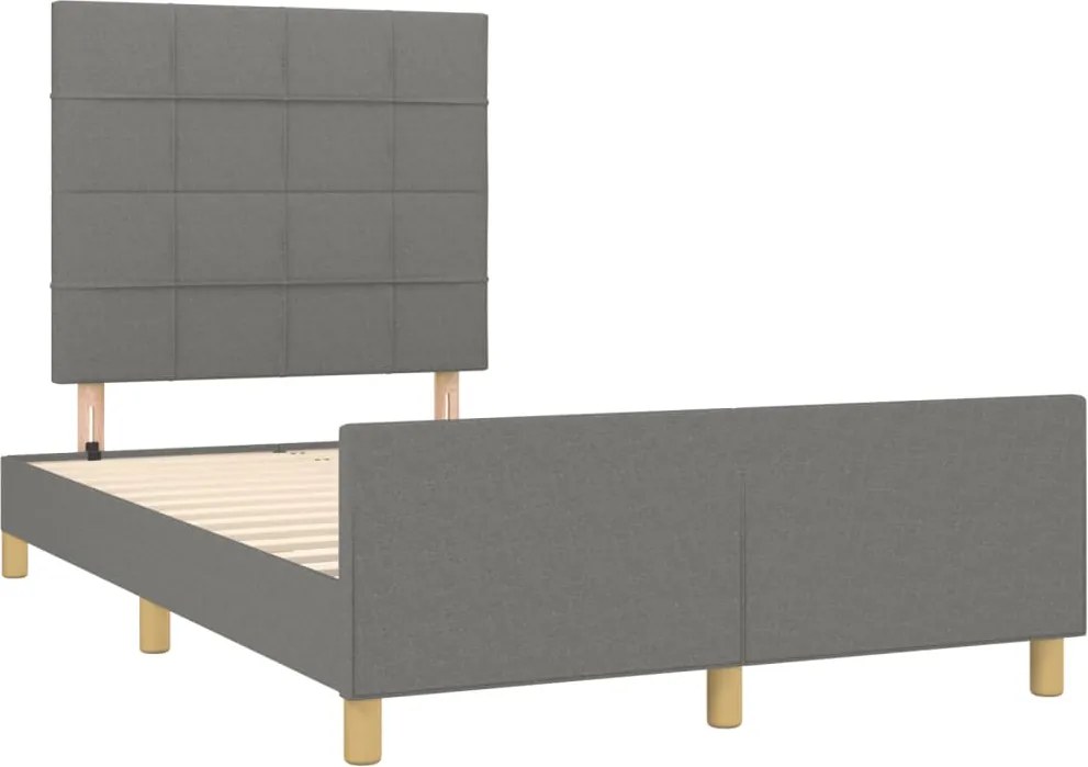 Rám postele bez matrací tmavě šedá 120x190 cm textil 3270514