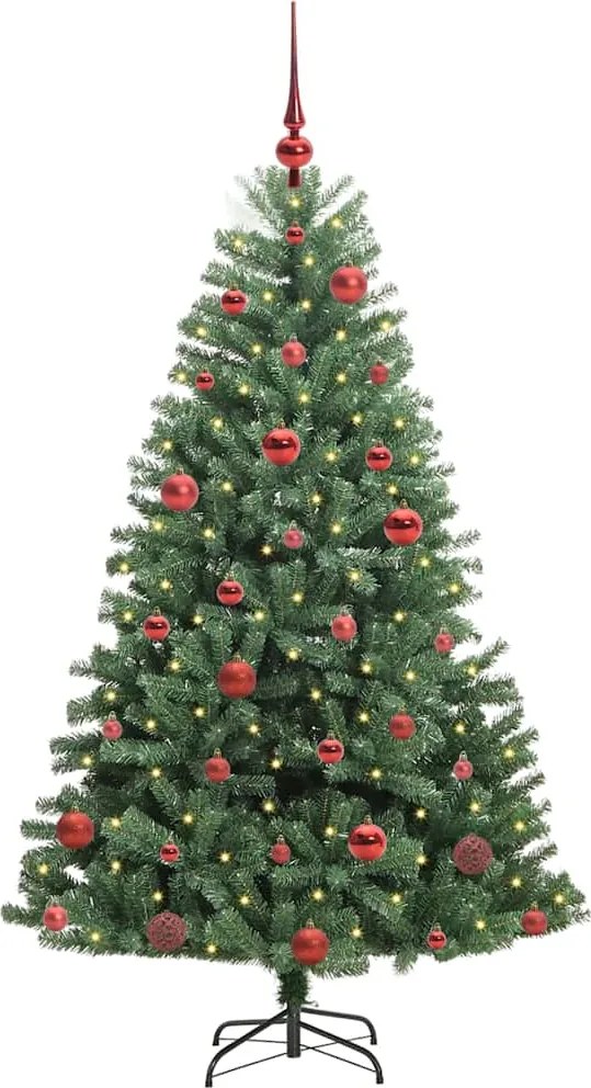 Umělý Skládací Vánoční Strom Zelená 150 cm PVC a kov 3395478