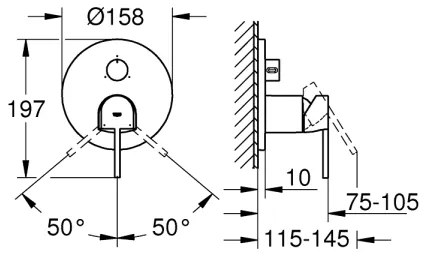 GROHE 24093003 - Baterie PLUS lesklý chrom