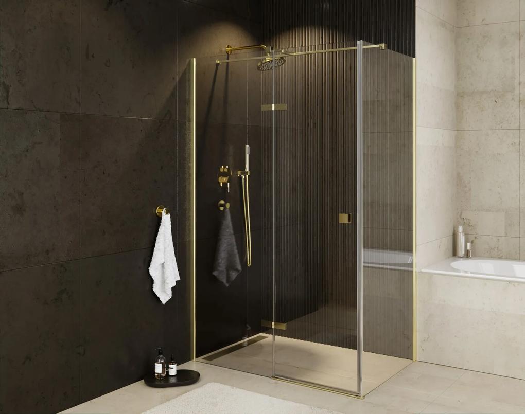Besco Pixa 100x80/120x80 obdélníkový sprchový kout, gold Orientace: Pravá, Rozměr sprch.dveří: 120cm