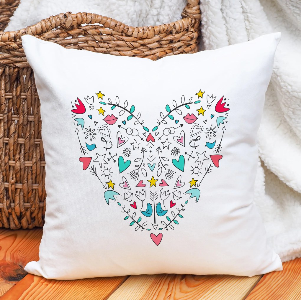 Ahome Ahome CZ Polštář Srdce 37 x 37 cm