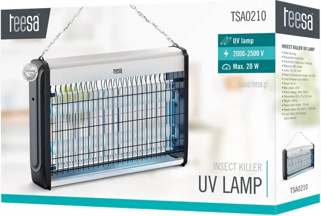 Elektrický lapač komárů a dalšího hmyzu TEESA TSA0210, 20W, ( 2x10W)