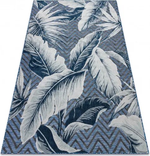 Kusový koberec Botanic 65242 Feathers navy – na von aj na doma, 117x170, modrá, chodba / predsieň, Dywany Łuszczów