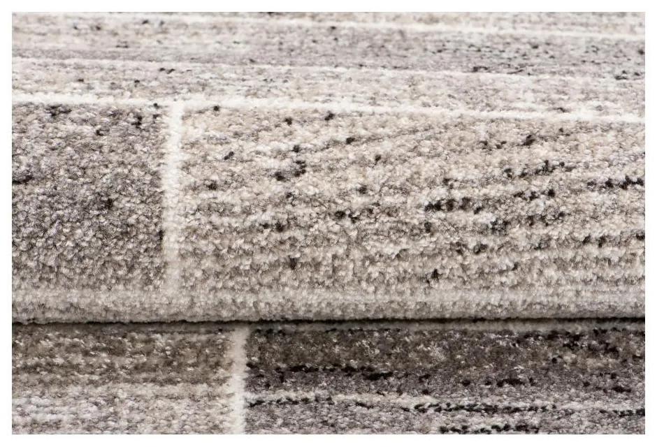 Kusový koberec Obdélníky béžově šedý 133x190cm