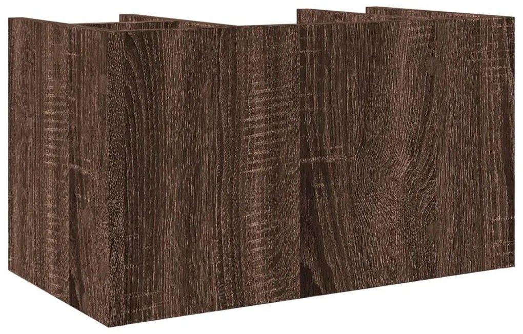 Stolní organizér hnědý dub 44,5 x 24 x 25 cm kompozitní dřevo