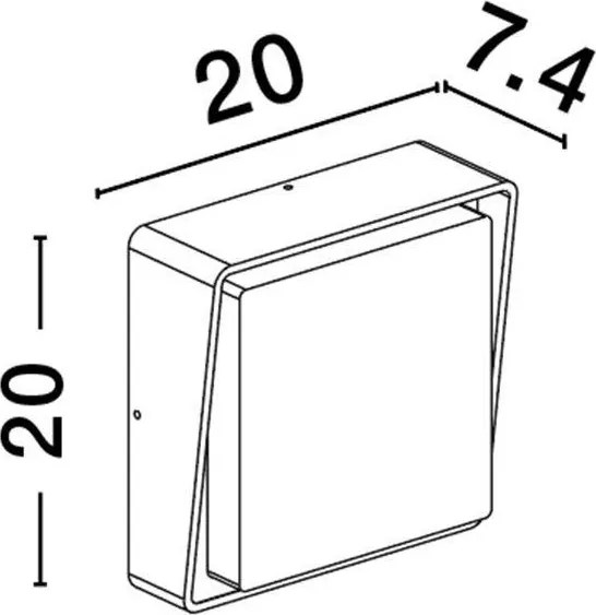 NV 9492550 Venkovní nástěnné svítidlo CAPE antracitový hliník matný akryl a čiré sklo LED 10W 3000K 220-240V 112st. IP65 - NOVA LUCE