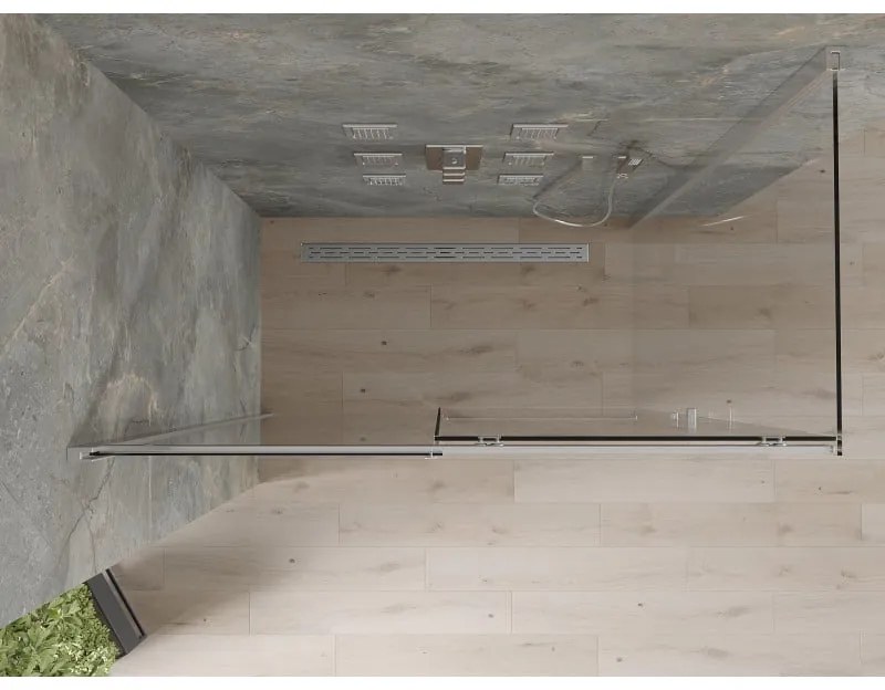 Mexen Omega sprchový kout 130x70cm, 8mm sklo, chromový profil-čiré sklo, 825-130-070-01-00
