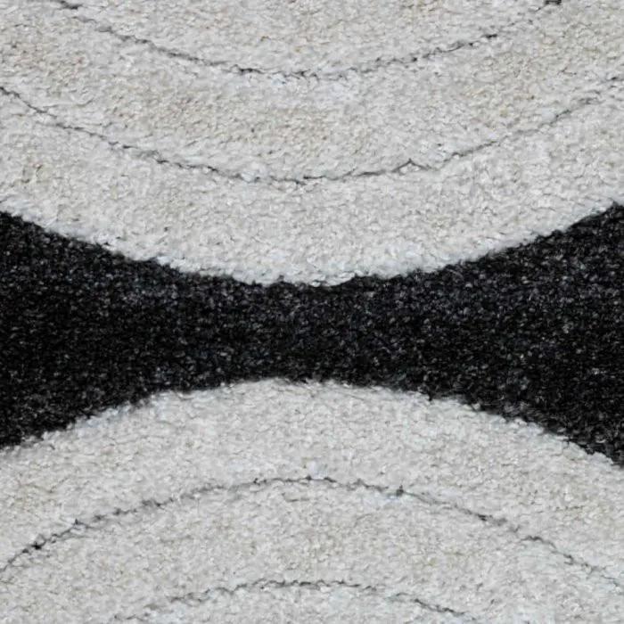 Vopi | Kusový koberec Rangpur 65203 699 krémovo-černý - 80 x 150 cm