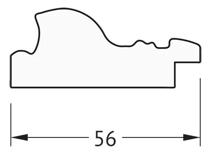 Zrcadlo v rámu, patinovaný bronzový ornament 56 mm