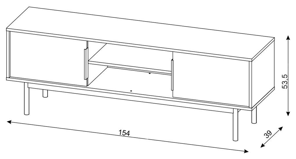 TV stolek Viva 154 cm kašmírový