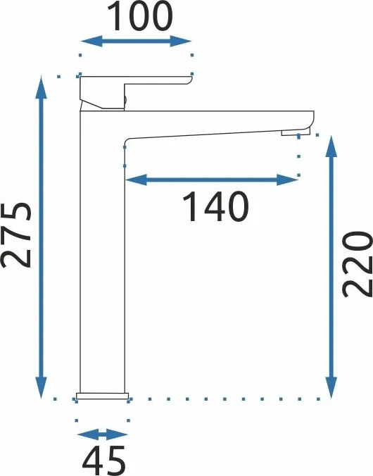 Rea Orix - vysoká umyvadlová baterie, kartáčovaná zlatá matná, REA-B7779