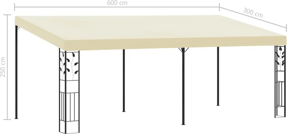 Altán Rosyth - krémový | 6x3x2,5 m