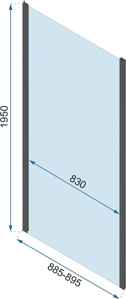 Rea, Sprchová kabina REA Rapid Swing Chrome, KPL-09121