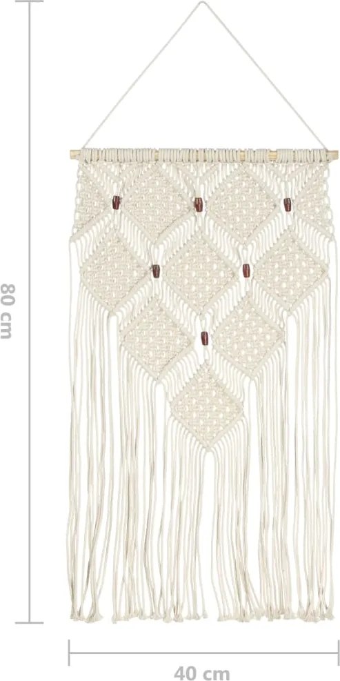 Nástěnný závěs macramé 40 x 80 cm bavlna 323999
