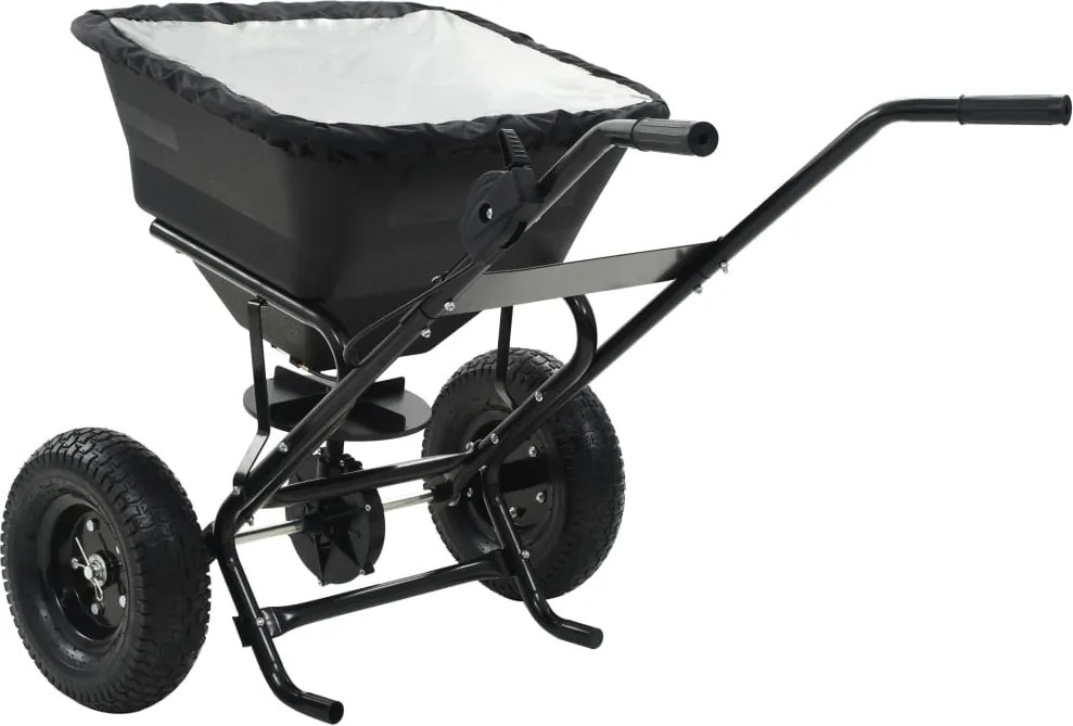 Ručně tlačené rozmetadlo soli PVC a ocel 106 x 73 x 76 cm 45 l 142966