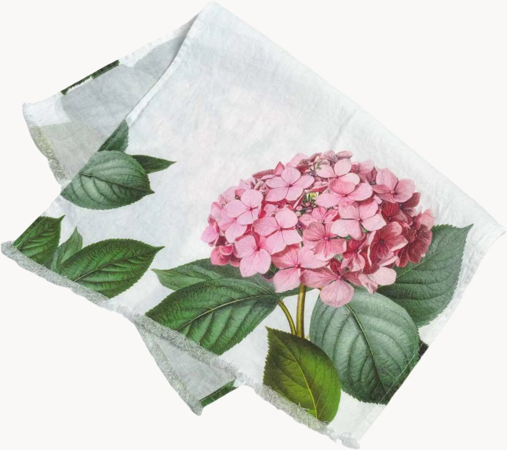 Lněný ručník Hydrangea