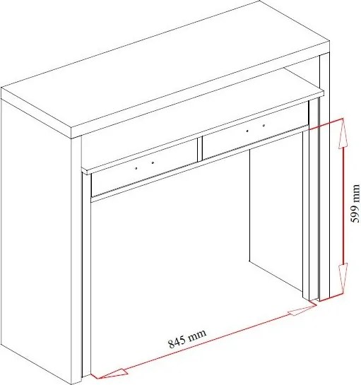 Skládací psací/konzolový stolek Woodman Desk