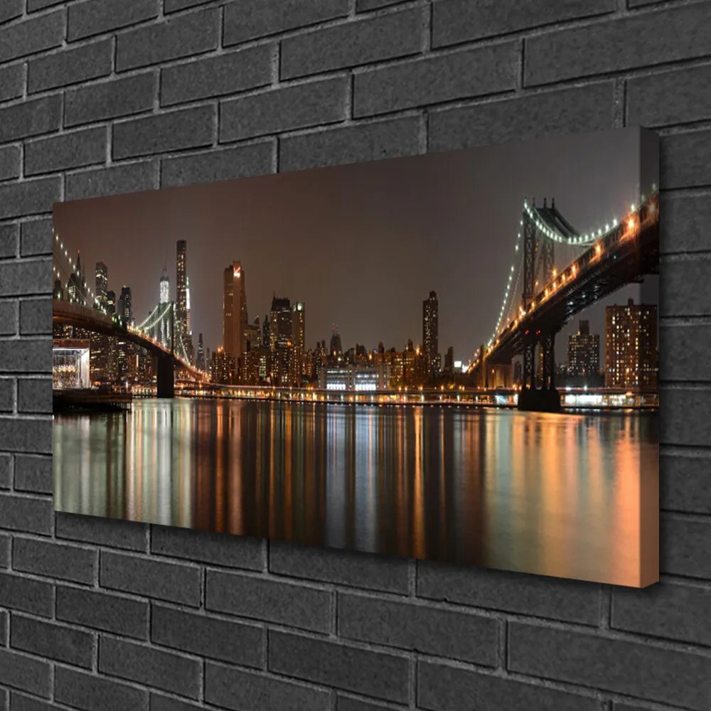 Obraz na plátně Město Mosty Architektura 125x50 cm