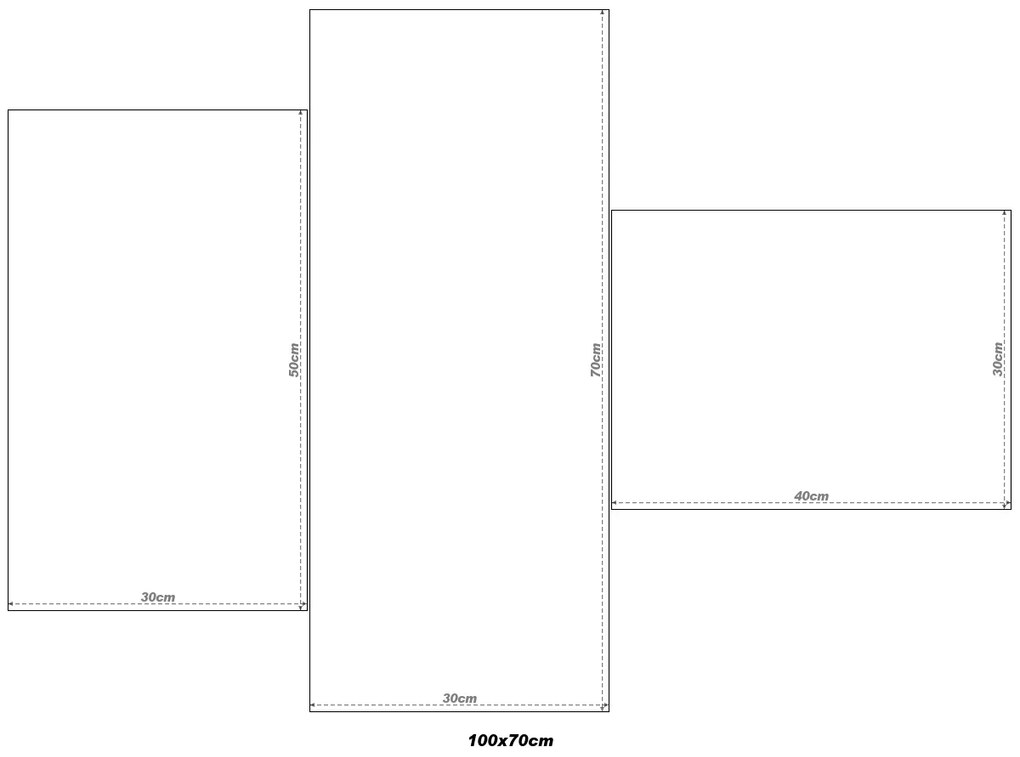 Gario Obraz s hodinami Západ slunce v Cancúnu Mexiko - 3 dílný Rozměry: 90 x 70 cm