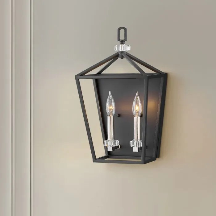 Elstead Designová nástěnná lampa Quintiesse Stinson černá 2x E14
