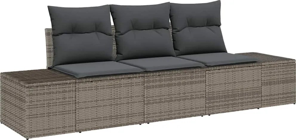 Set pohovek 3 ks Šedá polyratan 3346919