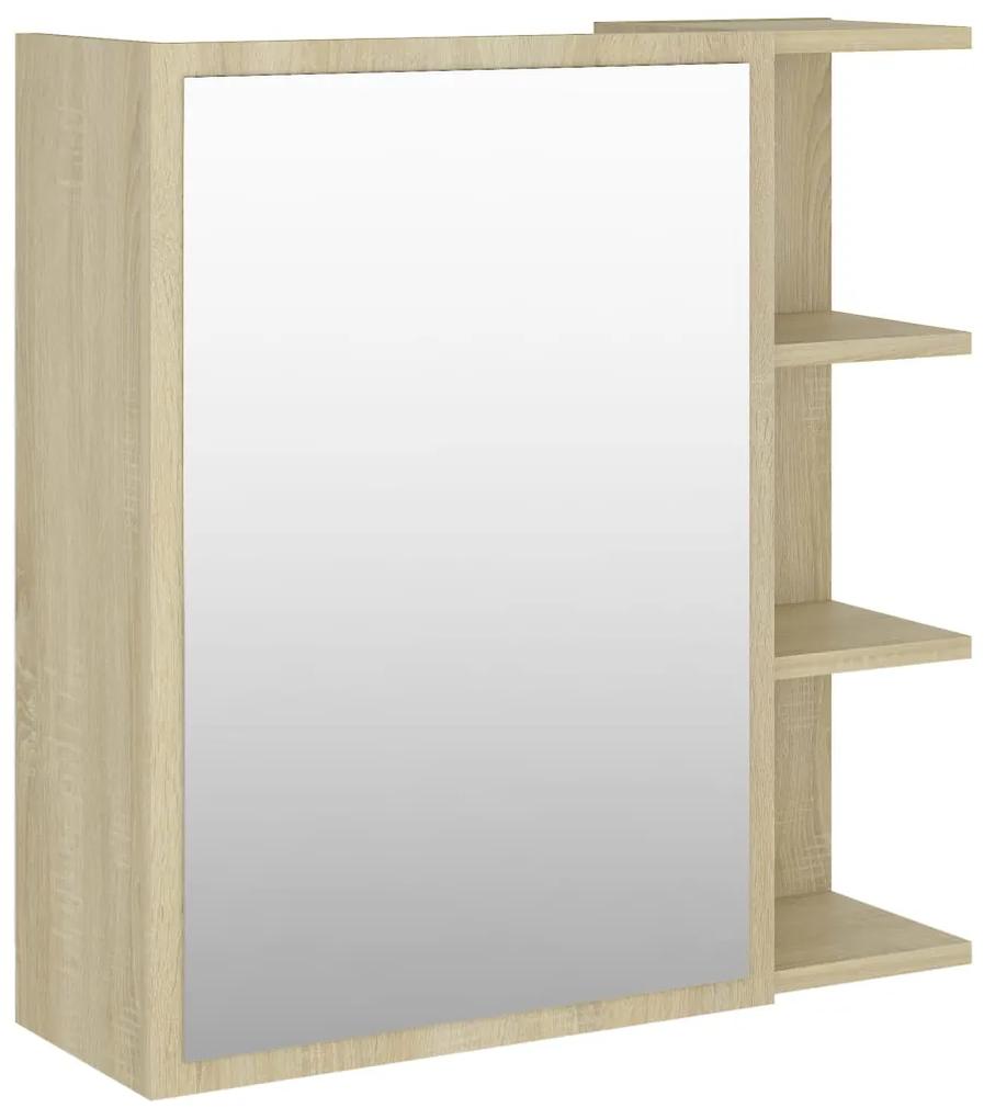 Koupelnová skříňka zrcadlo dub sonoma 62,5x20,5x64 dřevotříska