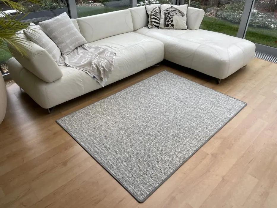 Kusový koberec Alassio šedý 120 x 170 cm
