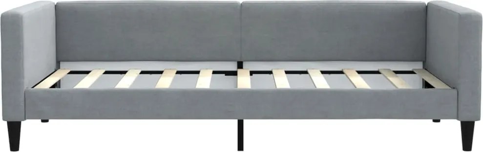 Válenda s přistýlkou a zásuvkami světle šedá 90 x 190 cm textil 3196624
