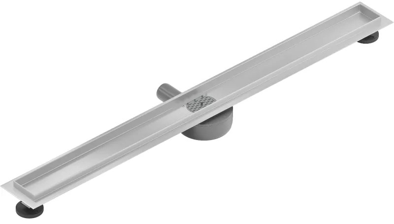 Mexen Flat nerezový sprchový žlab 80 cm s rotačním 360° sifonem - tělo žlabu bez krytu, nerez, 1040080