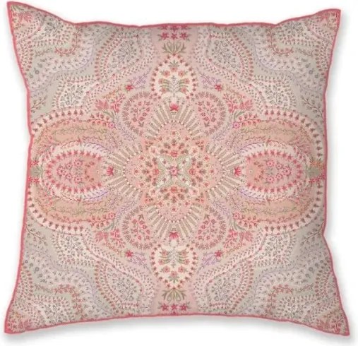 Pip Studio polštář Moon Flower 53x53 cm, světle růžový (Dekorační polštářek s perkálovým povlakem a s výplní)