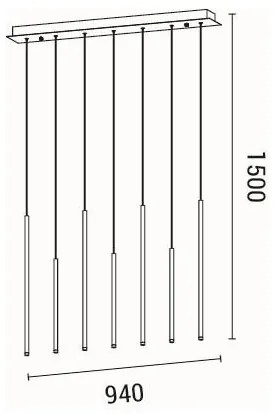 LED Lustr na lanku CASCADE LED/16W/230V 3000K