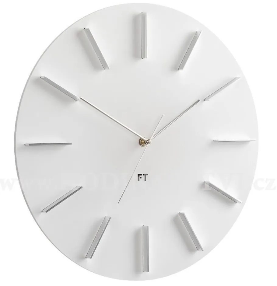 Designové nástěnné hodiny Future Time FT2010WH Round white 40cm