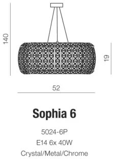 Křišťálový lustr Sophia 6