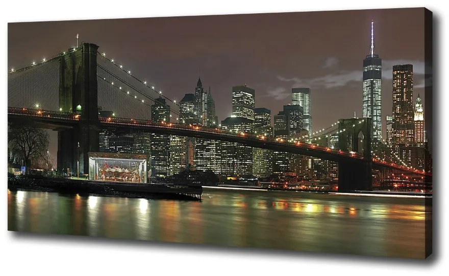 Wallmuralia Foto obraz na plátně New York noc 100x50