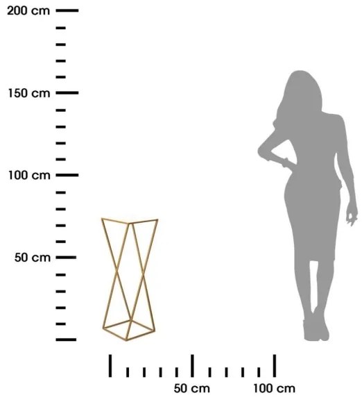 Stojan na květiny 70x24 cm zlatá